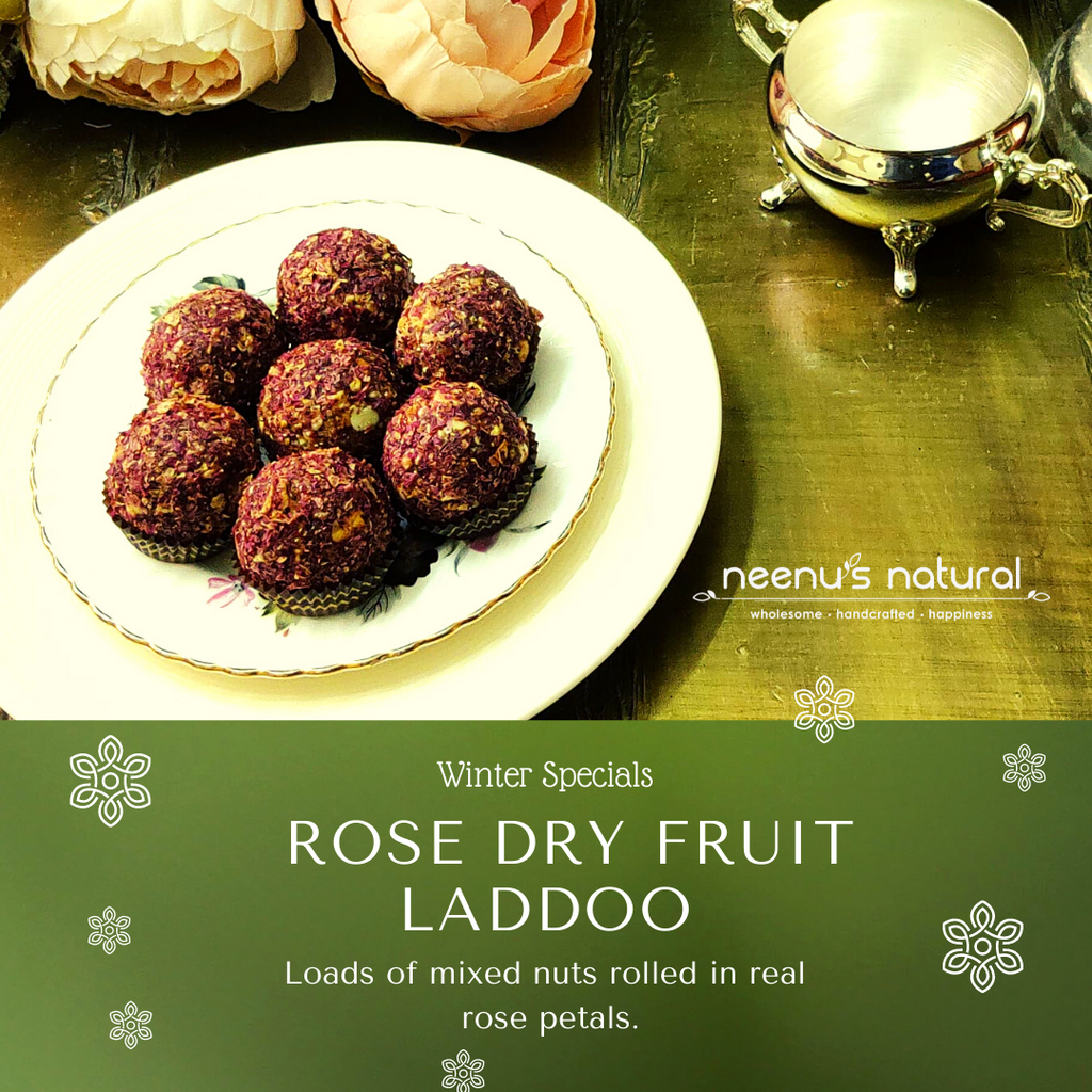 Dry fruit Laddoo - Rose | Laddoo with lots of dry fruits and a drizzle ...